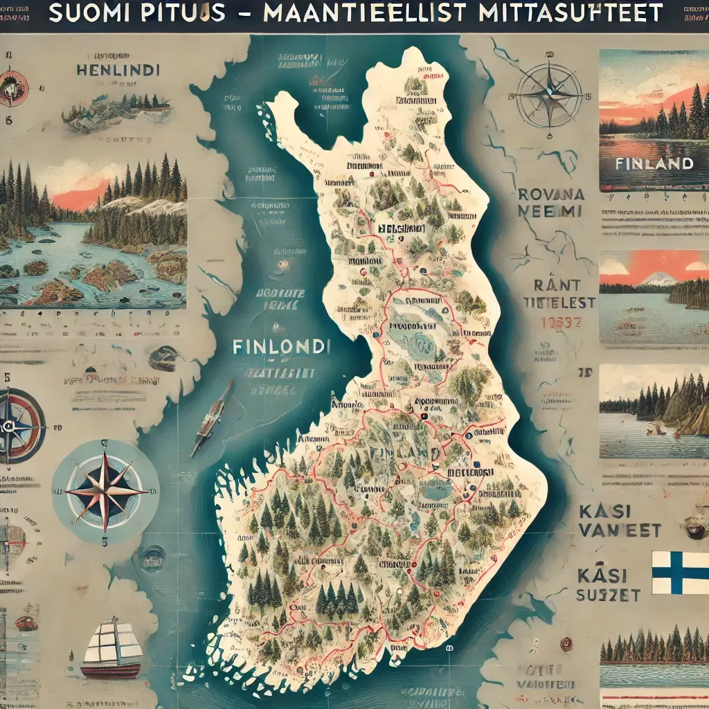Suomi pituus – Maantieteelliset mittasuhteet